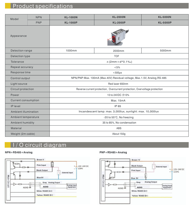 CẢM BIẾN LASER KL-2000P